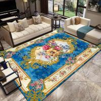 China Customizable Polyester Fiber Carpet 80x120cm Machine Washable Living Room Bedroom Rug for sale