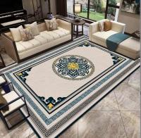 China Customizable Polyester Fiber Carpet 80x120cm Machine Washable Living Room Bedroom Rug for sale