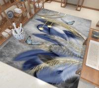 China Customizable Polyester Fiber Carpet 80x120cm Machine Washable Living Room Bedroom Rug for sale