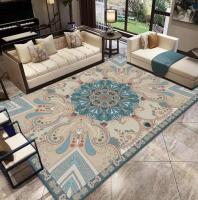 China Customizable Polyester Fiber Carpet 80x120cm Machine Washable Living Room Bedroom Rug for sale