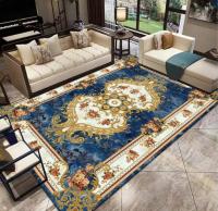 China Customizable Polyester Fiber Carpet 80x120cm Machine Washable Living Room Bedroom Rug for sale