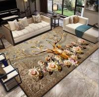 China Customizable Polyester Fiber Carpet 80x120cm Machine Washable Living Room Bedroom Rug for sale