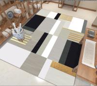China Rectangle Polyester Fiber Living Room Carpet 80x120cm Machine Washable Bedroom Floor Rug for sale