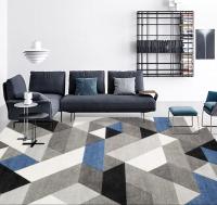 China Rectangle Polyester Fiber Living Room Carpet 80x120cm Machine Washable Bedroom Floor Rug for sale