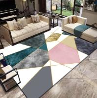 China Rectangle Polyester Fiber Living Room Carpet 80x120cm Machine Washable Bedroom Floor Rug for sale