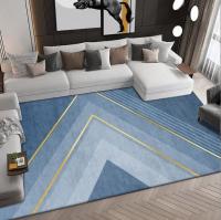 China Rectangle Polyester Fiber Living Room Carpet 80x120cm Machine Washable Bedroom Floor Rug for sale