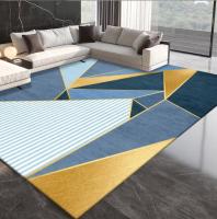 China Rectangle Polyester Fiber Living Room Carpet 80x120cm Machine Washable Bedroom Floor Rug for sale