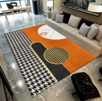 China Rectangle Polyester Fiber Living Room Carpet 80x120cm Machine Washable Bedroom Floor Rug for sale
