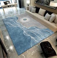 China Rectangle Polyester Fiber Living Room Carpet 80x120cm Machine Washable Bedroom Floor Rug for sale