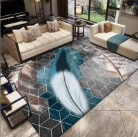 China Rectangle Polyester Fiber Living Room Carpet 80x120cm Machine Washable Bedroom Floor Rug for sale
