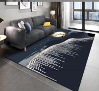 China Customizable Polyester Fiber Living Room Carpet 80x120cm Light Luxury Floor Rug for sale