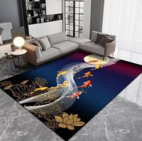 China Customizable Polyester Fiber Living Room Carpet 80x120cm Light Luxury Floor Rug for sale