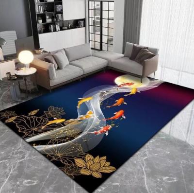 China Customizable Polyester Fiber Living Room Carpet 80x120cm Light Luxury Floor Rug for sale