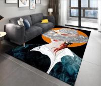 China Customizable Polyester Fiber Living Room Carpet 80x120cm Light Luxury Floor Rug for sale