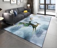 China Customizable Polyester Fiber Living Room Carpet 80x120cm Light Luxury Floor Rug for sale