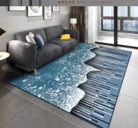 China Customizable Polyester Fiber Living Room Carpet 80x120cm Light Luxury Floor Rug for sale