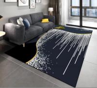 China Customizable Polyester Fiber Living Room Carpet 80x120cm Light Luxury Floor Rug for sale