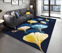 China Customizable Polyester Fiber Living Room Carpet 80x120cm Light Luxury Floor Rug for sale