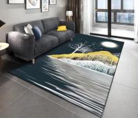 China Customizable Polyester Fiber Living Room Carpet 80x120cm Light Luxury Floor Rug for sale