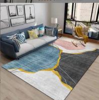 China Customizable Polyester Fiber Living Room Carpet 80x120cm Light Luxury Floor Rug for sale