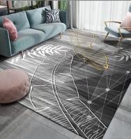 China Customizable Polyester Fiber Living Room Carpet 80x120cm Light Luxury Floor Rug for sale