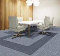 China 50*50cm Square Stripping Fireproof Commercial Floor Mat Office Building for sale