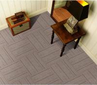 China 50*50cm Square Stripping Fireproof Commercial Floor Mat Office Building for sale