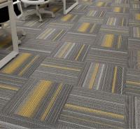 China 50*50cm Square Stripping Fireproof Commercial Floor Mat Office Building for sale