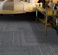 China 50*50cm Square Stripping Fireproof Commercial Floor Mat Office Building for sale