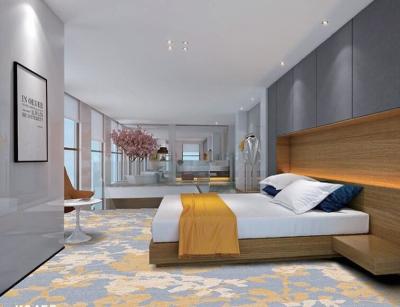 China Fireproof Nylon Commercial Floor Mat 4m Width Customizable Hotel Carpet for sale