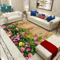China Polyester Fiber Geometric Living Room Carpet 80x120cm Custom Size Machine Washable for sale