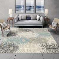 China Polyester Fiber Geometric Living Room Carpet 80x120cm Custom Size Machine Washable for sale