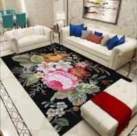 China Polyester Fiber Geometric Living Room Carpet 80x120cm Custom Size Machine Washable for sale
