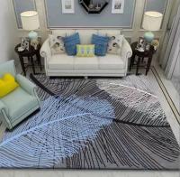 China Polyester Fiber Geometric Living Room Carpet 80x120cm Custom Size Machine Washable for sale