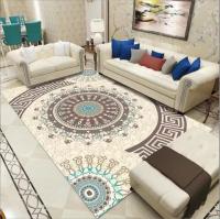China Polyester Fiber Machine Woven Living Room Floor Carpet 80x120cm Custom Size for sale