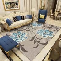 China Polyester Fiber Machine Woven Living Room Floor Carpet 80x120cm Custom Size for sale