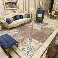 China Polyester Fiber Machine Woven Living Room Floor Carpet 80x120cm Custom Size for sale