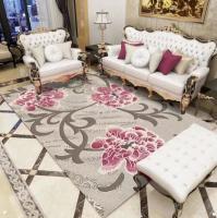 China Polyester Fiber Machine Woven Living Room Floor Carpet 80x120cm Custom Size for sale