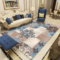China Polyester Fiber Machine Woven Living Room Floor Carpet 80x120cm Custom Size for sale