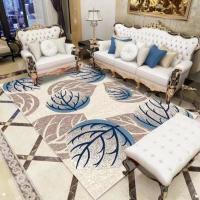 China Polyester Fiber Machine Woven Living Room Floor Carpet 80x120cm Custom Size for sale