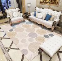 China Polyester Fiber Machine Woven Living Room Floor Carpet 80x120cm Custom Size for sale