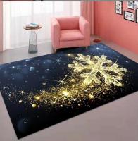 China Customizable Polyester Fiber Christmas Carpet 80x120cm Living Room Floor Mat for sale