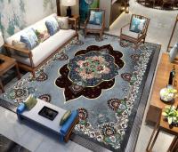 China European Style Thickened Full Paving Living Room Carpet 140x200cm Polyester Fiber for sale