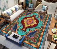 China European Style Thickened Full Paving Living Room Carpet 140x200cm Polyester Fiber for sale