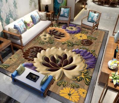 China European Style Thickened Full Paving Polyester Fiber Carpet 80x120cm for Living Room Bedroom for sale