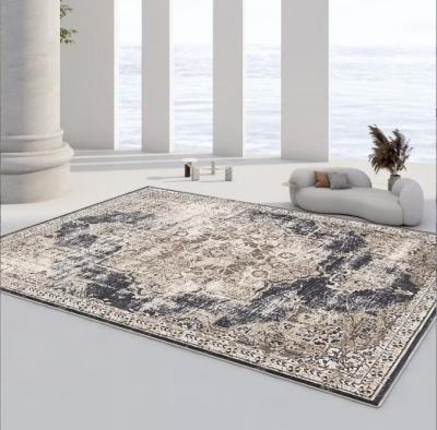 China Crystal Velvet Living Room Floor Carpet 80x120cm Machine Washable Polyester Rug for sale