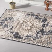 China Crystal Velvet Living Room Floor Carpet 80x120cm Machine Washable Polyester Rug for sale
