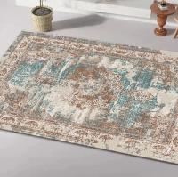 China Crystal Velvet Living Room Floor Carpet 80x120cm Machine Washable Polyester Rug for sale