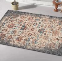 China Crystal Velvet Living Room Floor Carpet 80x120cm Machine Washable Polyester Rug for sale