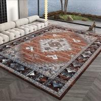 China Crystal Velvet Living Room Floor Carpet 80x120cm Machine Washable Polyester Rug for sale